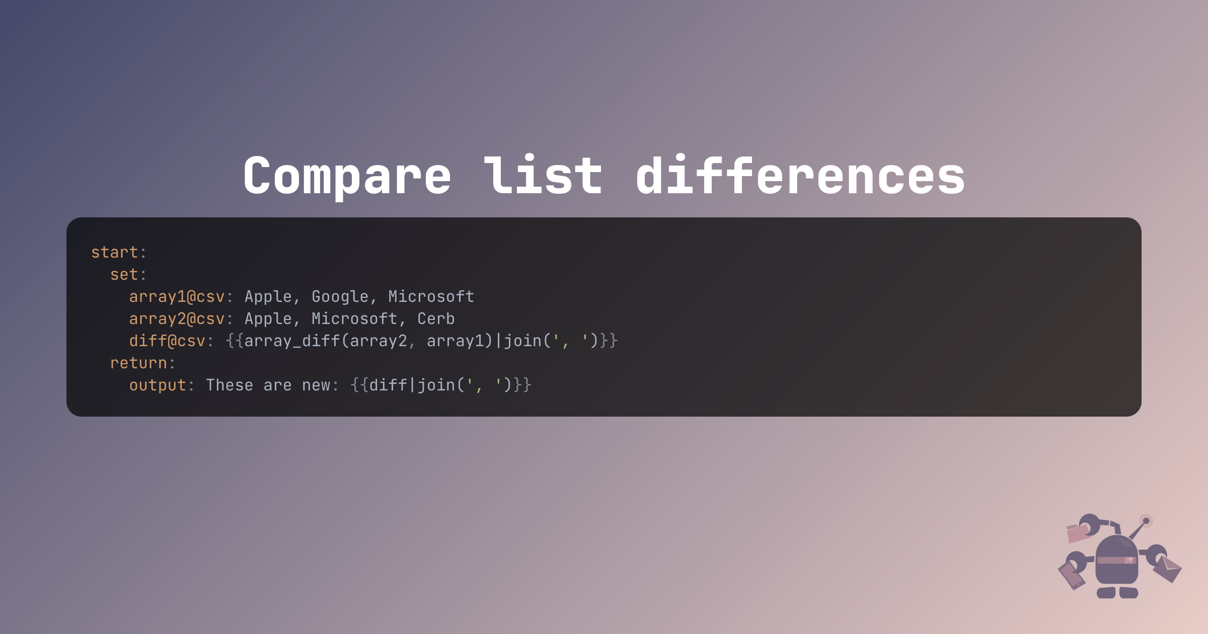 Compare list differences - Cerb