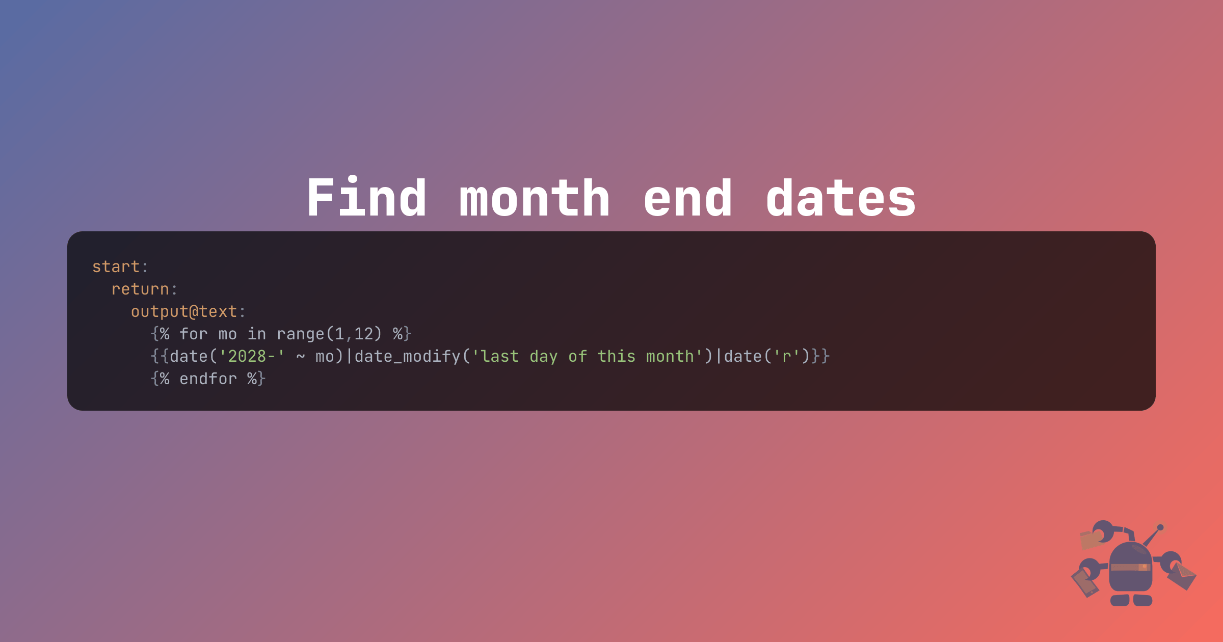 Find month end dates - Cerb